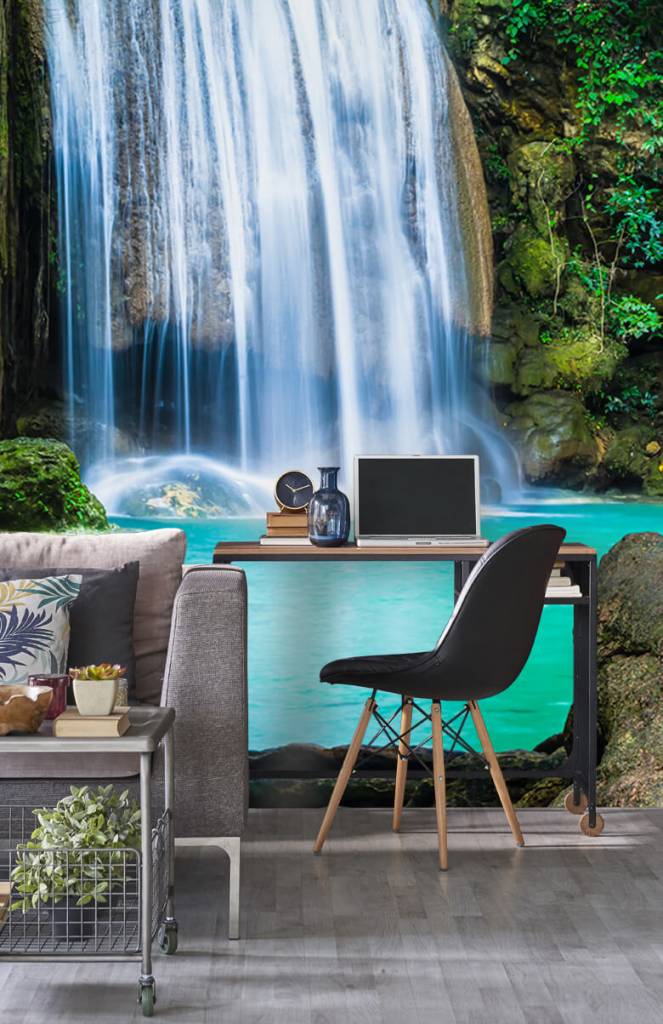 Blue waterfall - Wallpaper