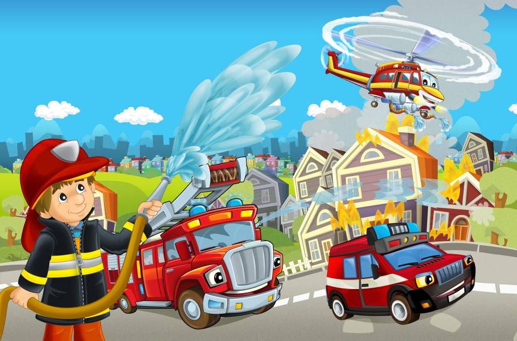 fire engine wallpaper uk