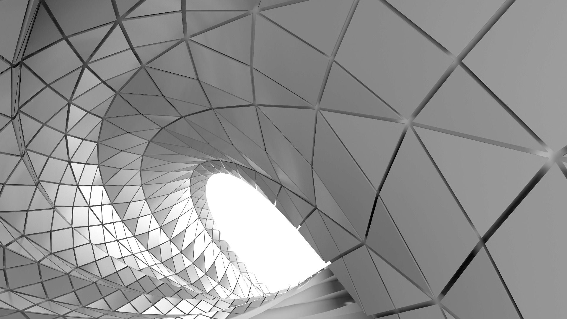 Curved tunnel - Wallpaper