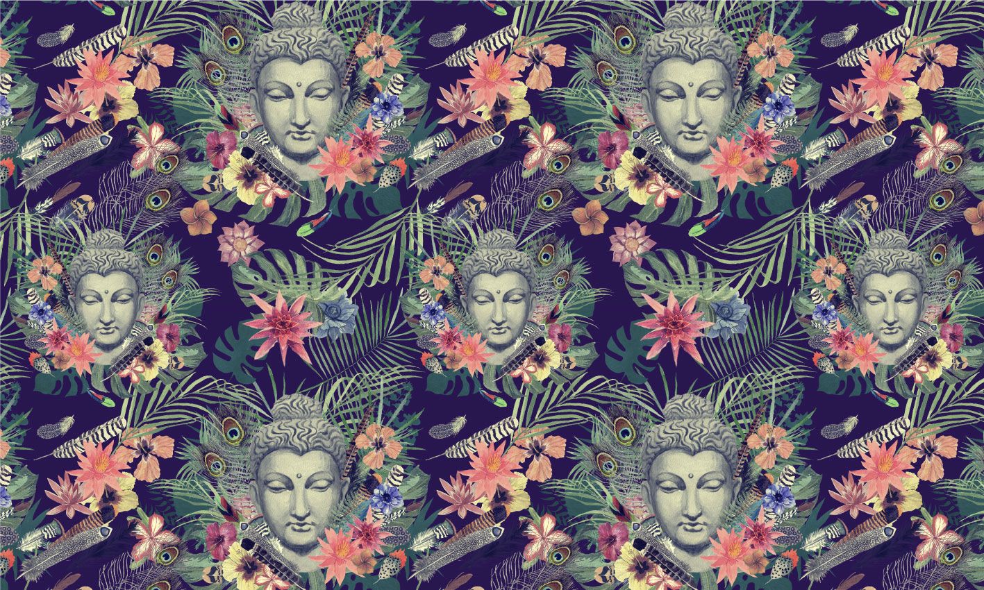 Buddha pattern - Photo Wallpaper