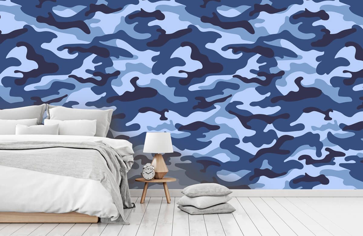 Blue Camouflage Wallpaper