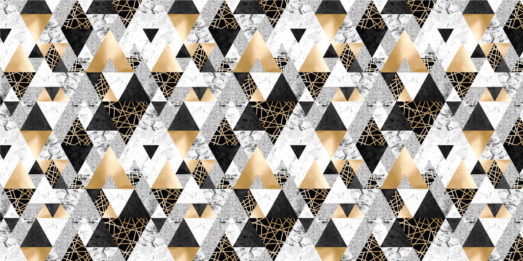 Marble triangles with gold - Wallpaper