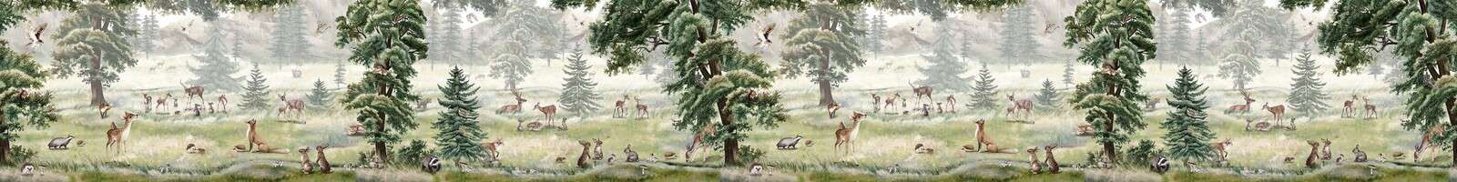 Wallpaper Mural - Forest Fun - Panorama double - Wallpaper Murals