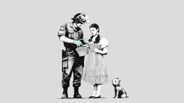 Fotobehang - Banksy - Stop and search - Wallpaper