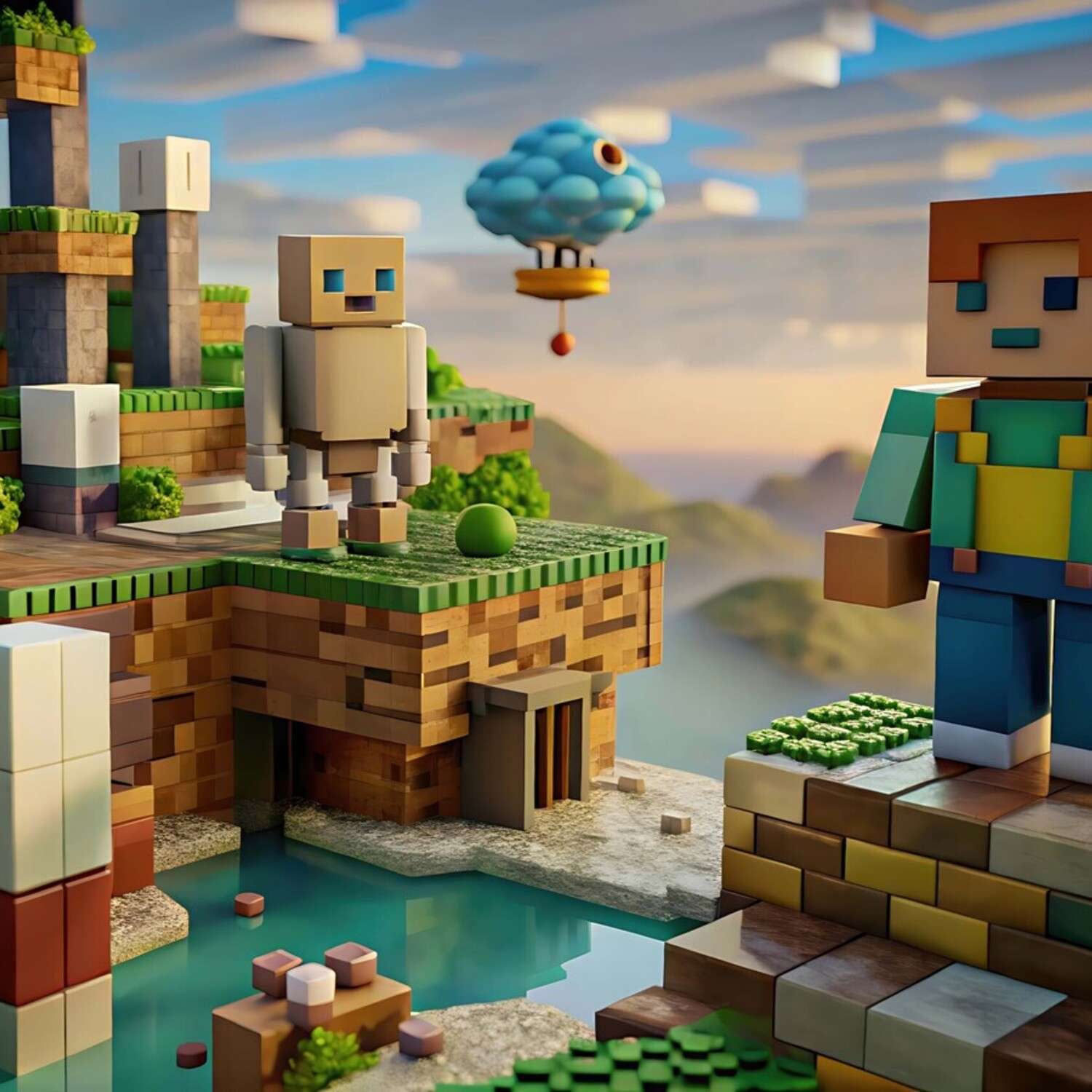 Minecraft Wallpaper Globe Square Minecraft Plastic Block Overworld