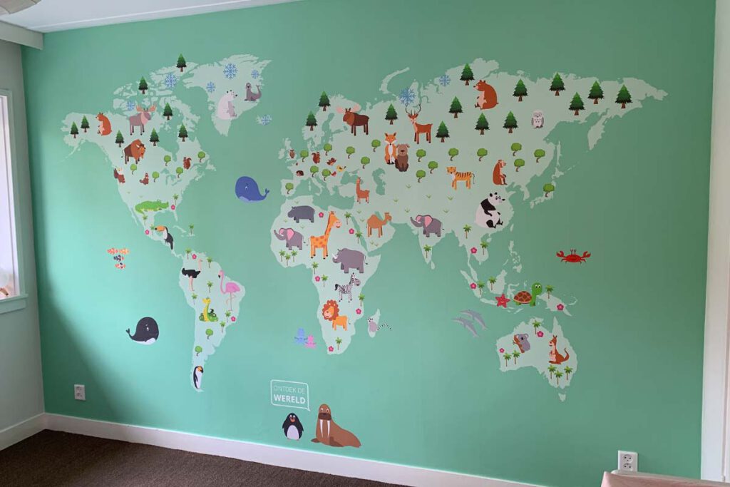 5 fun ideas for world maps in the nursery - Wallart UK Blog
